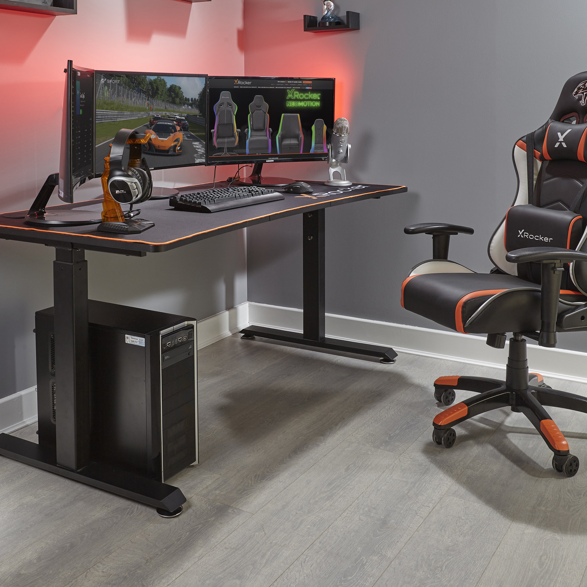 X Rocker Cougar XL Height Adjustable Gaming Computer Desk & Reviews ...