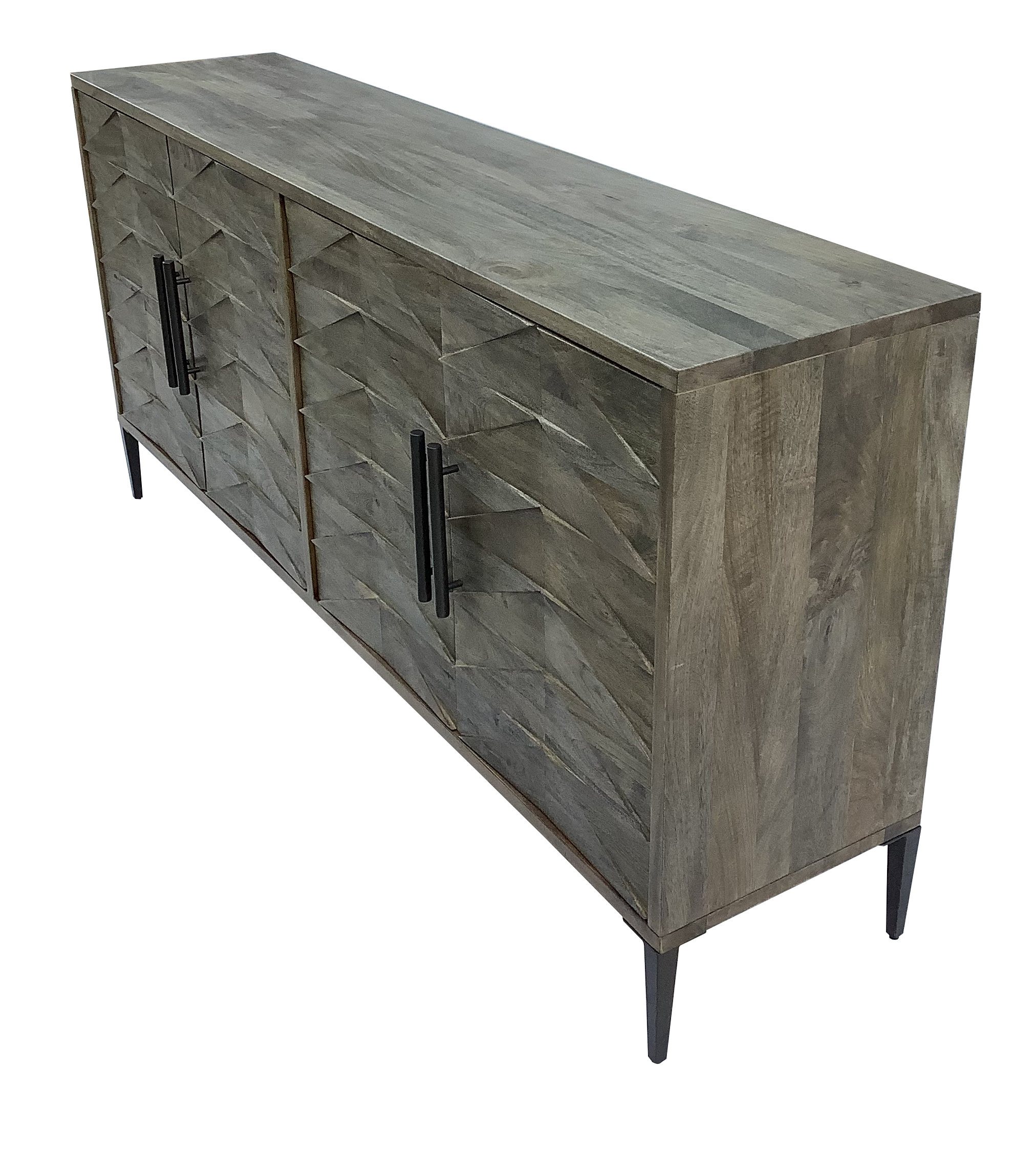 17 Stories 76" Wide Mango Solid Wood Sideboard | Wayfair