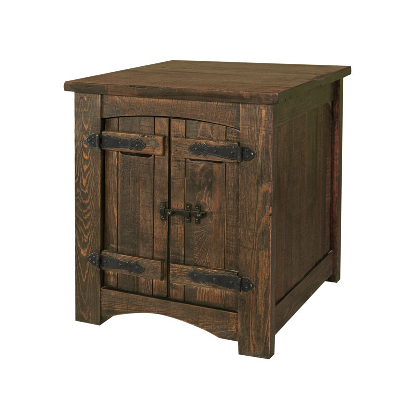 International Furniture Direct Mezcal End Table With 2 Doors | Wayfair