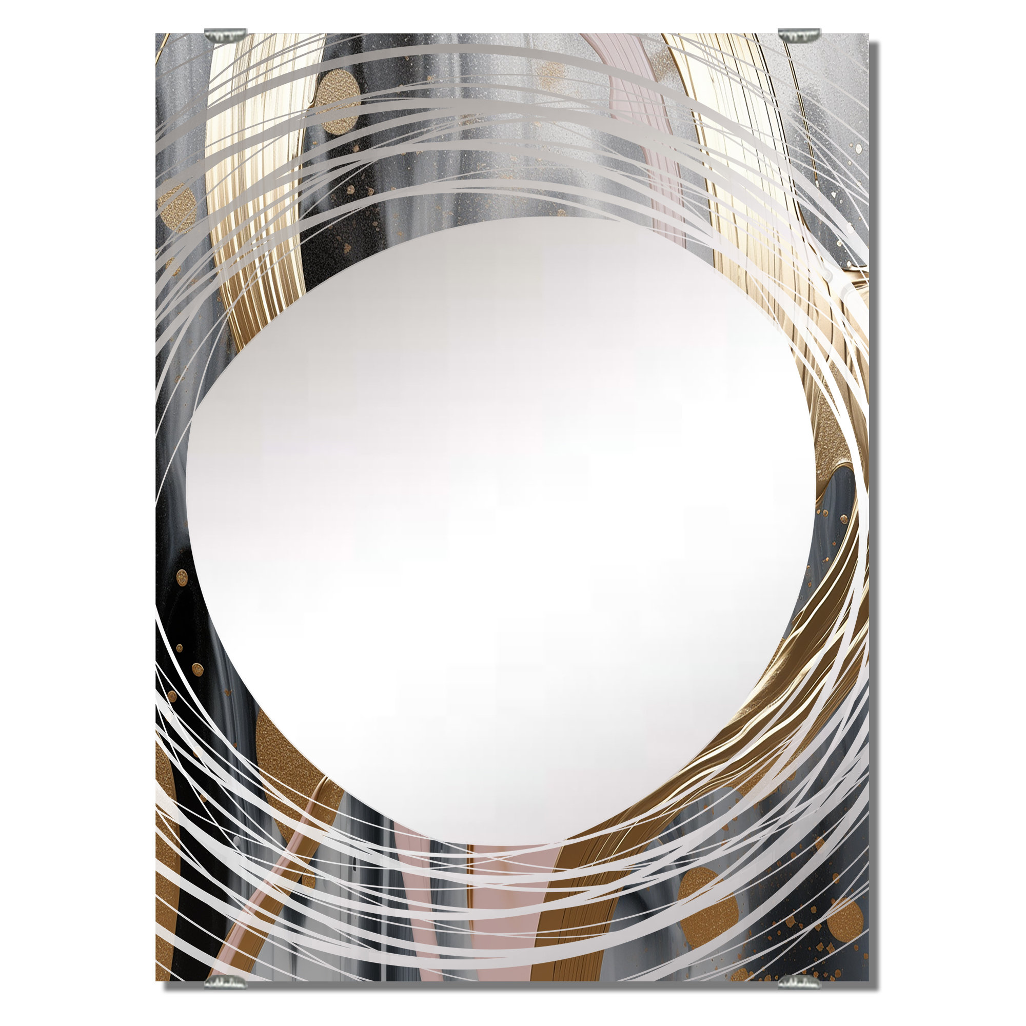 East Urban Home Hardison - Abstract Shapes Mirror Wall Decor MIR137789 ...