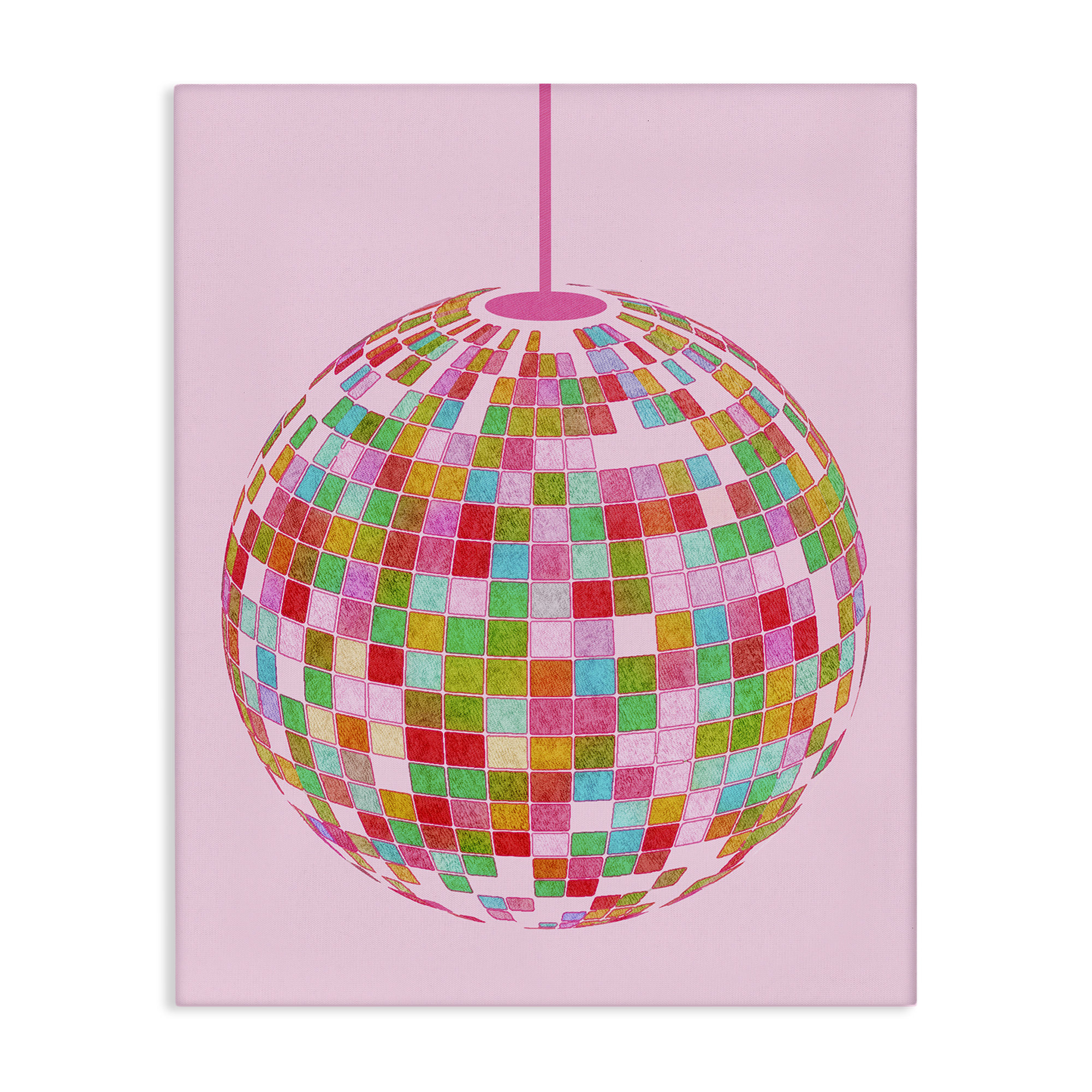 Mercer41 Bold Patterned Disco Ball Canvas Wall Art by Daphne Polselli ...