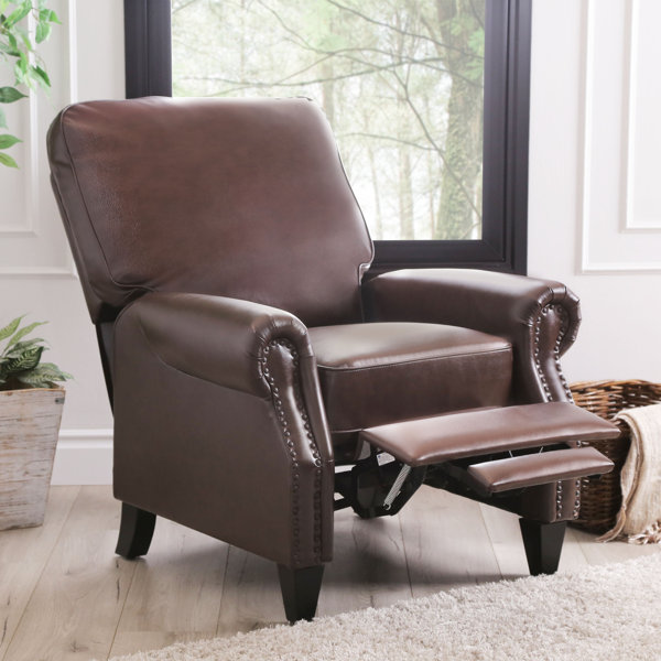 Three Posts™ Hoopeston 33.6'' Wide Faux Leather Manual Club Recliner ...