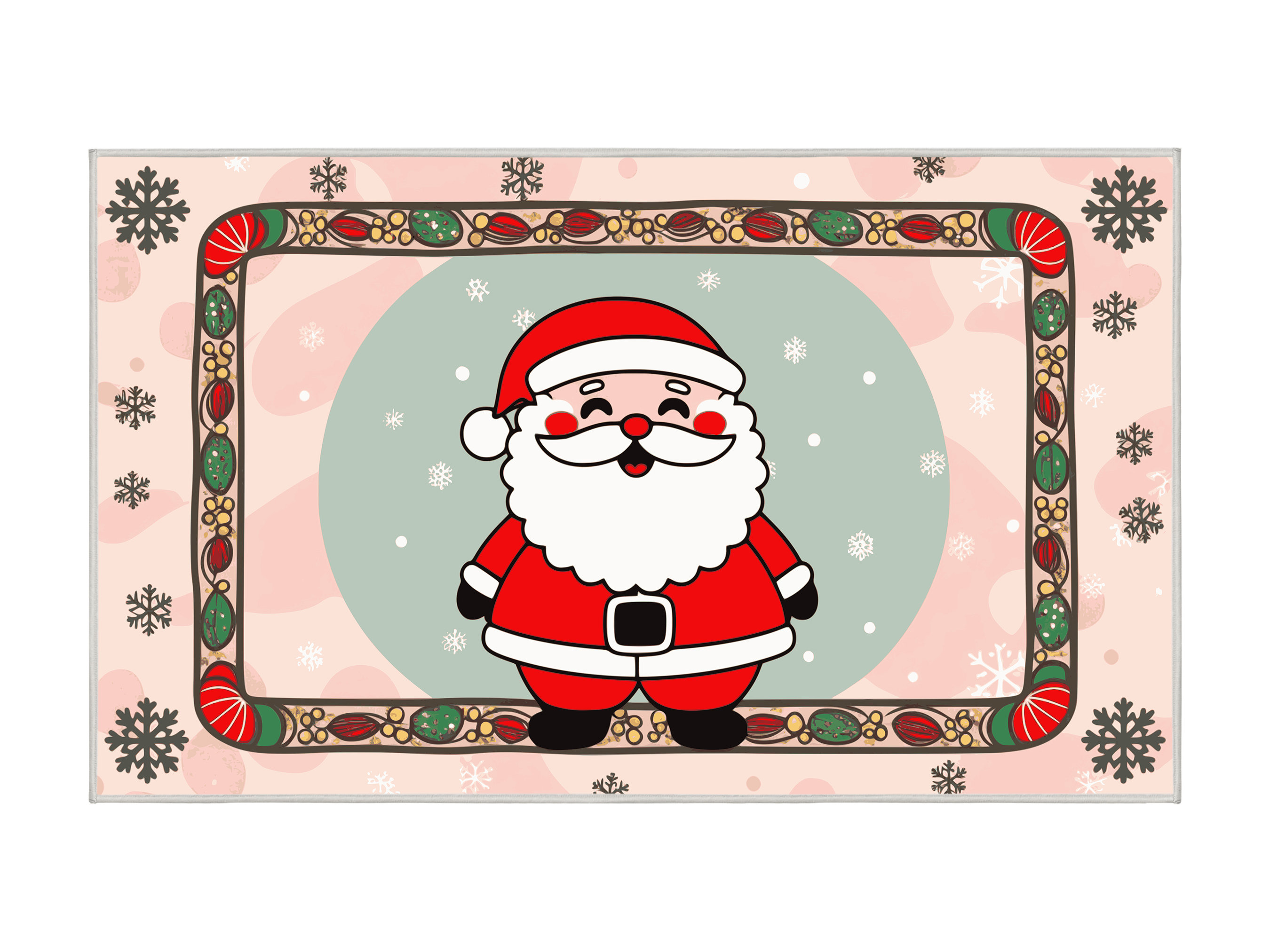 The Holiday Aisle® Washable Christmas Winter Holiday Rug | Wayfair