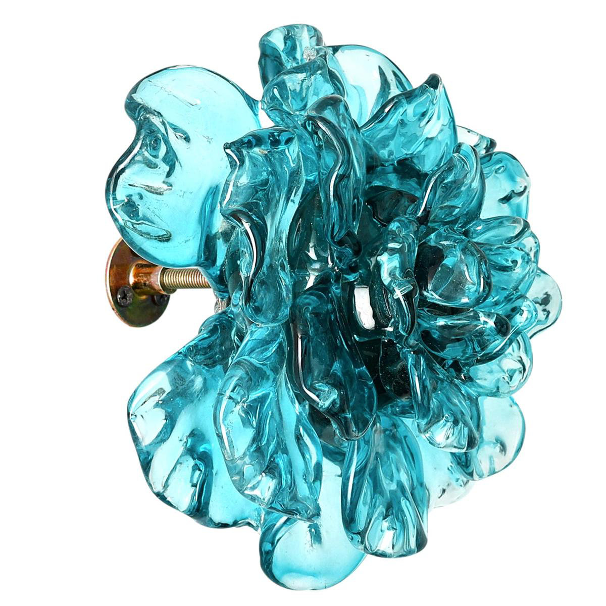 John-Richard Teal Glass Flower Wall Art | Wayfair
