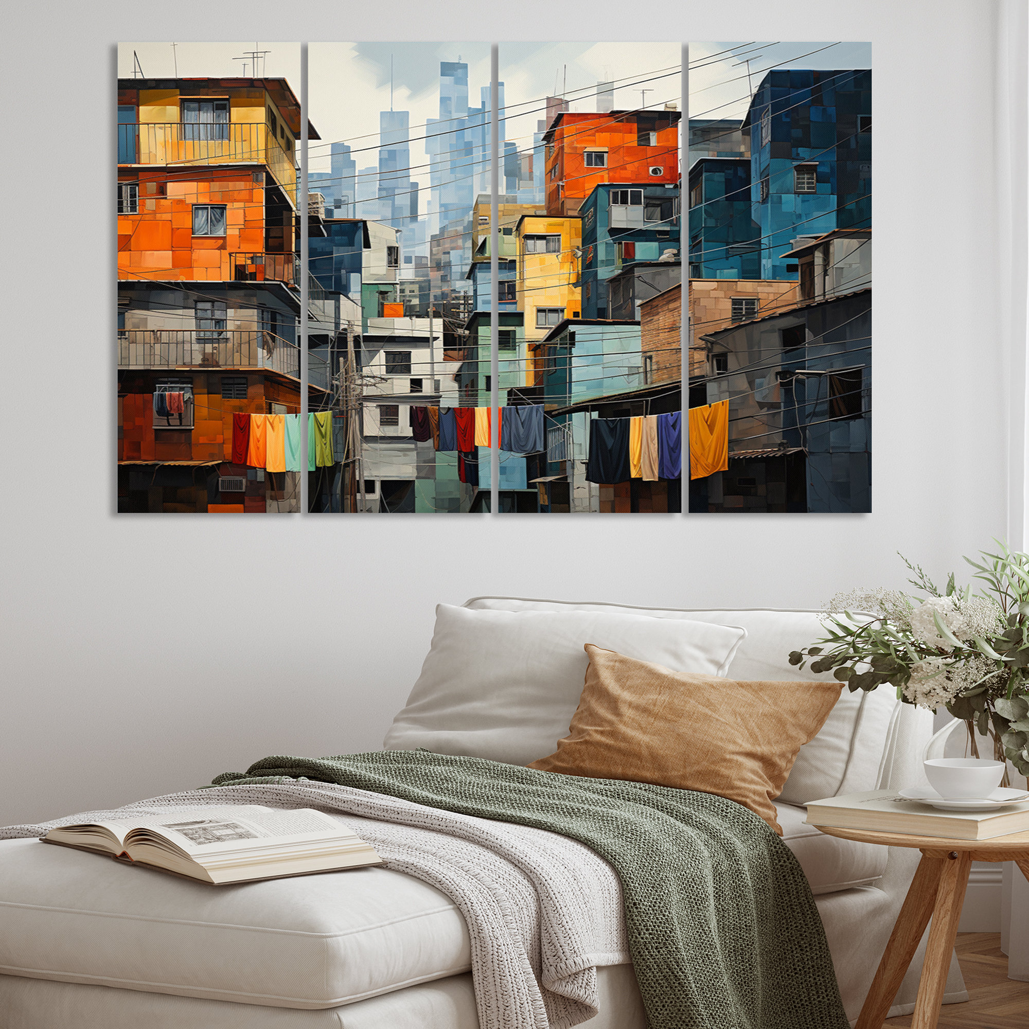 Design Art Surrealism City V - Abstract Realism Metal Wall Decor Set ...