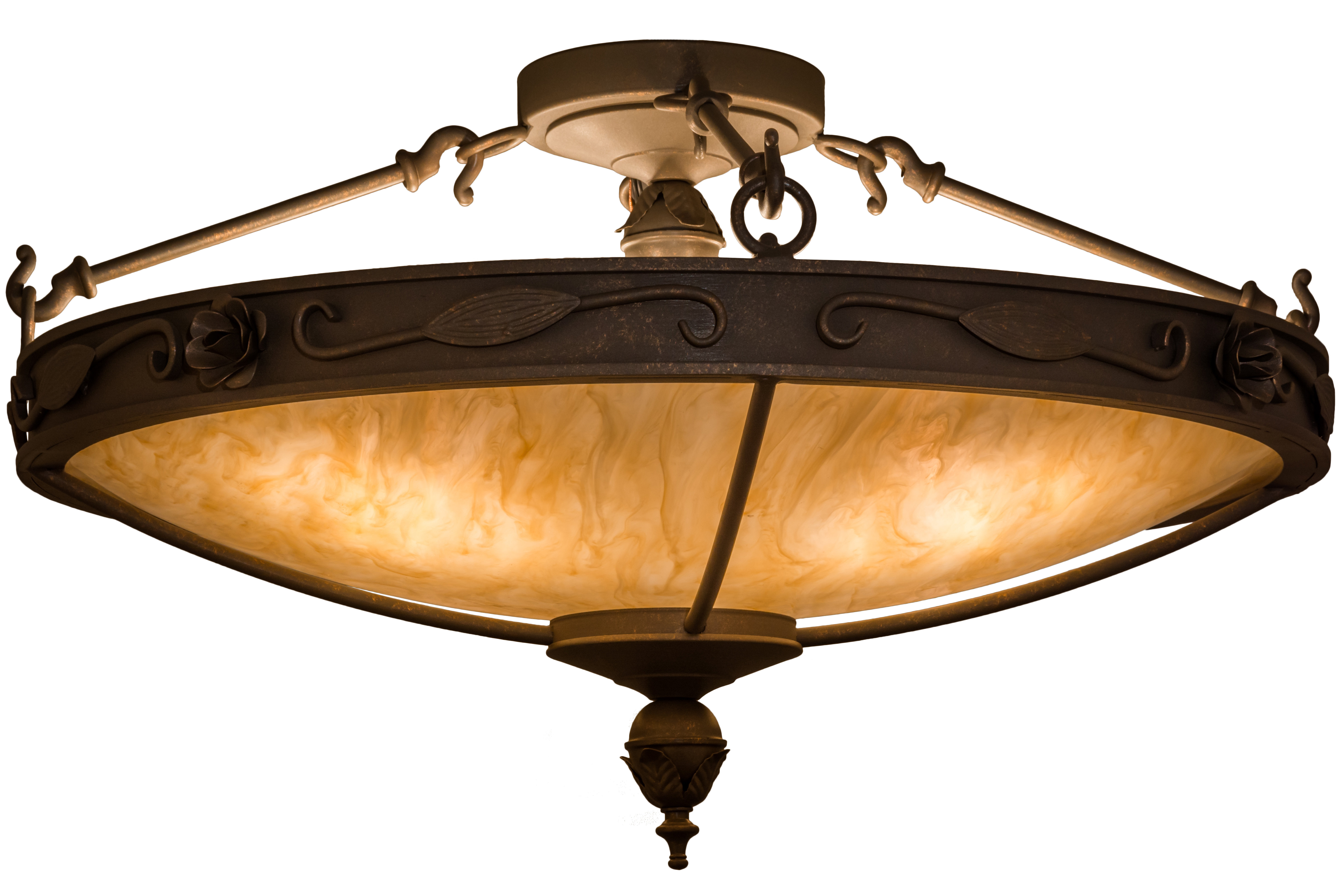Meyda Lighting Arabesque 4 - Light 28" Unique/Statement Bowl Semi Flush ...