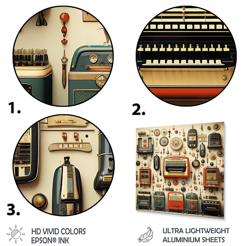 Lark Manor™ Nostalgic Jukebox Tunes 4 - Jukeboxes Metal Wall Art | Wayfair