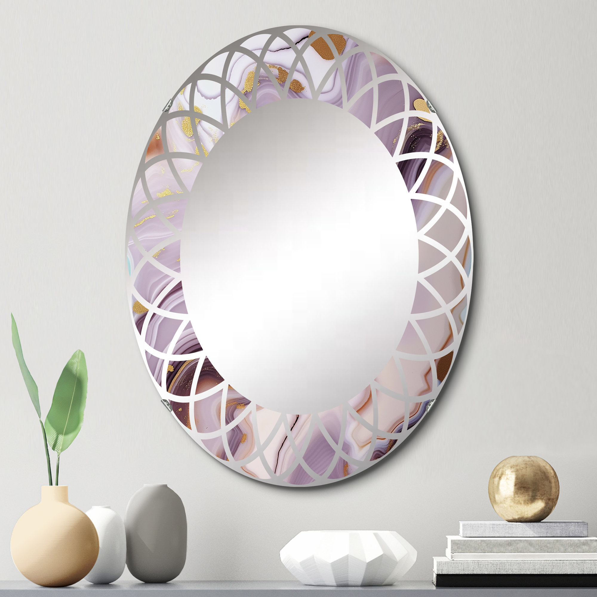 East Urban Home Nephie - Modern Wall Mirror Oval - Wayfair Canada