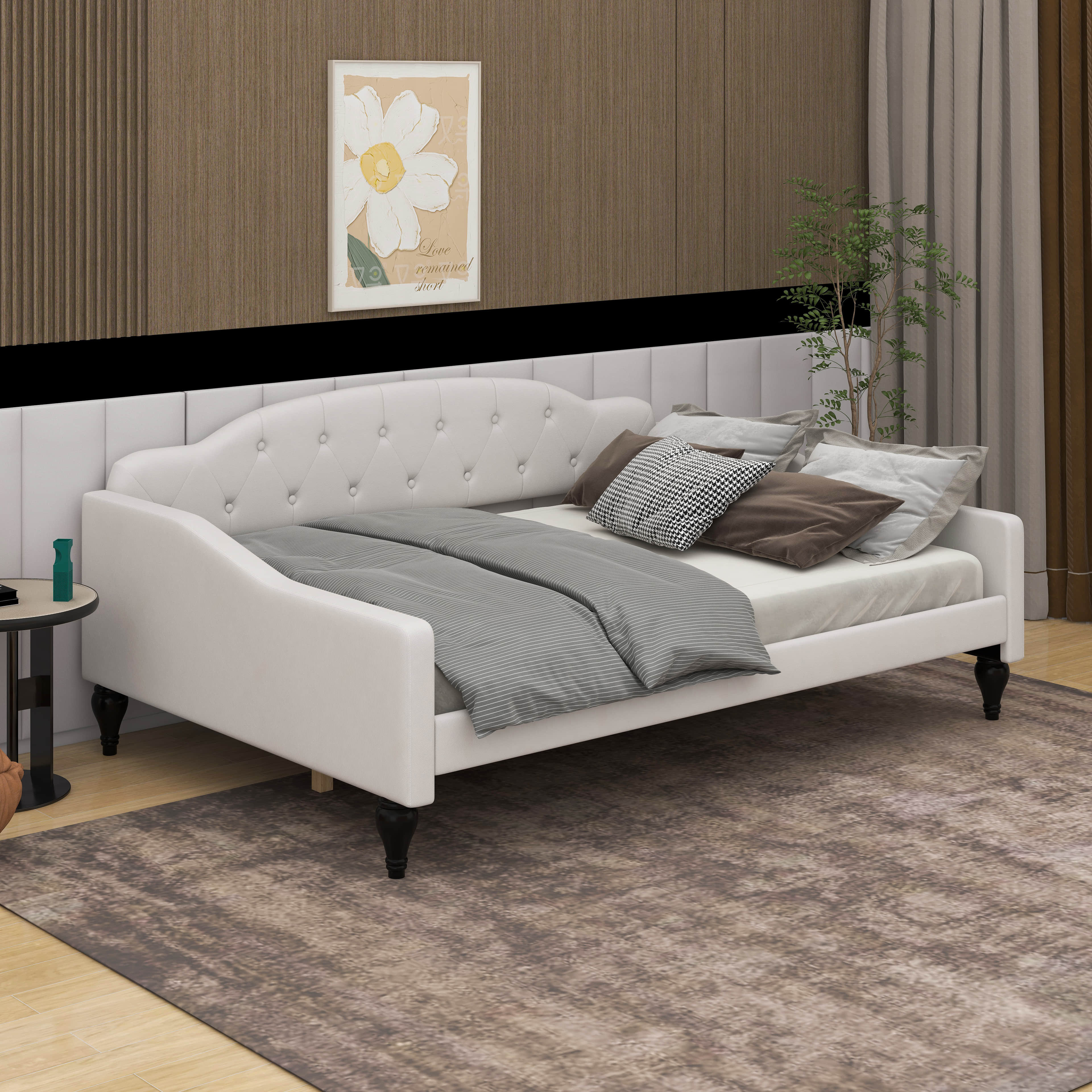 Alcott Hill® Full Size Upholstered Tufted Daybed | Wayfair