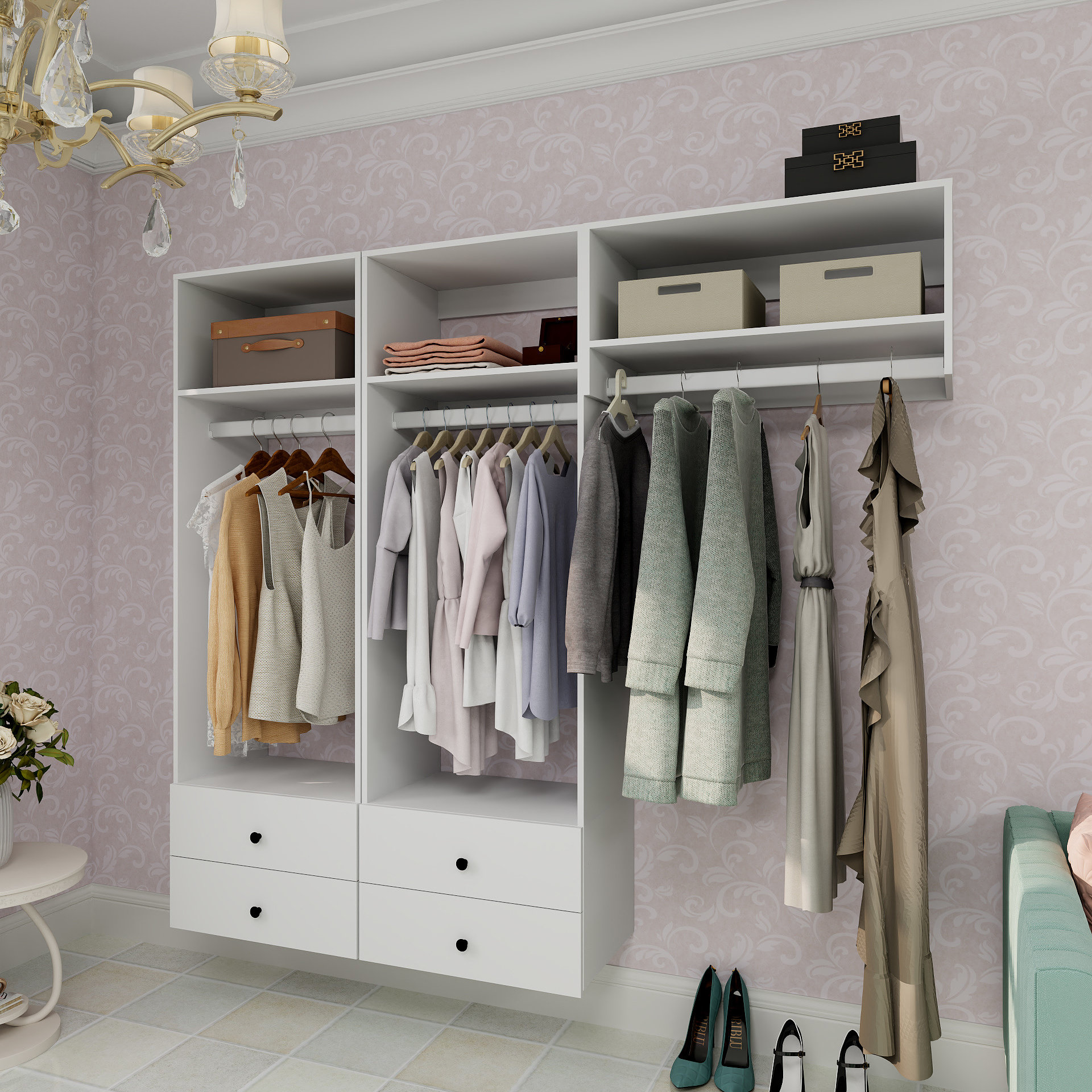 Latitude Run® Modular Closet System With Drawers | Wayfair