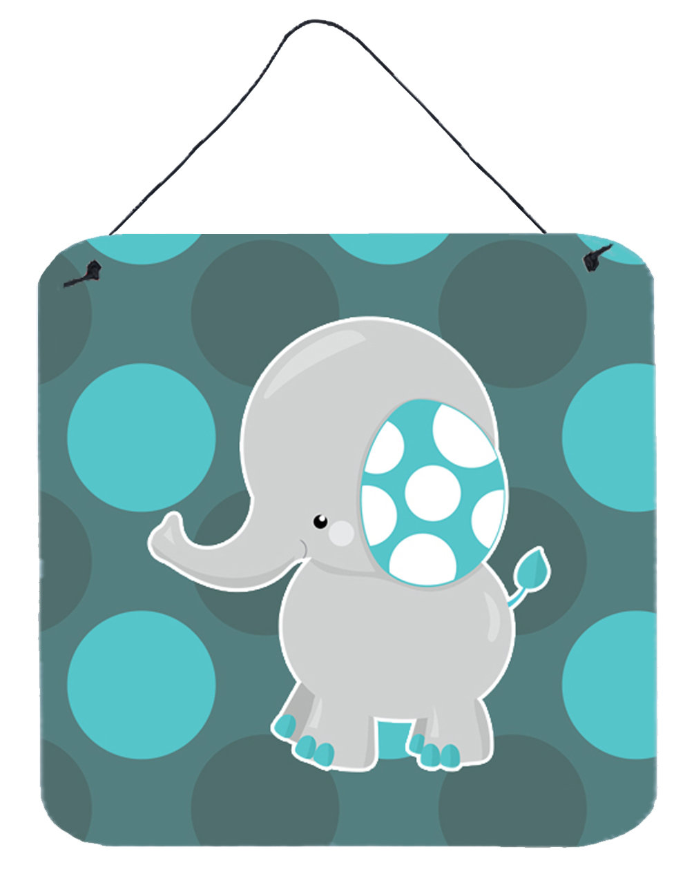 Indigo Safari Miguel Gray Elephant Polkadot Wall Décor | Wayfair