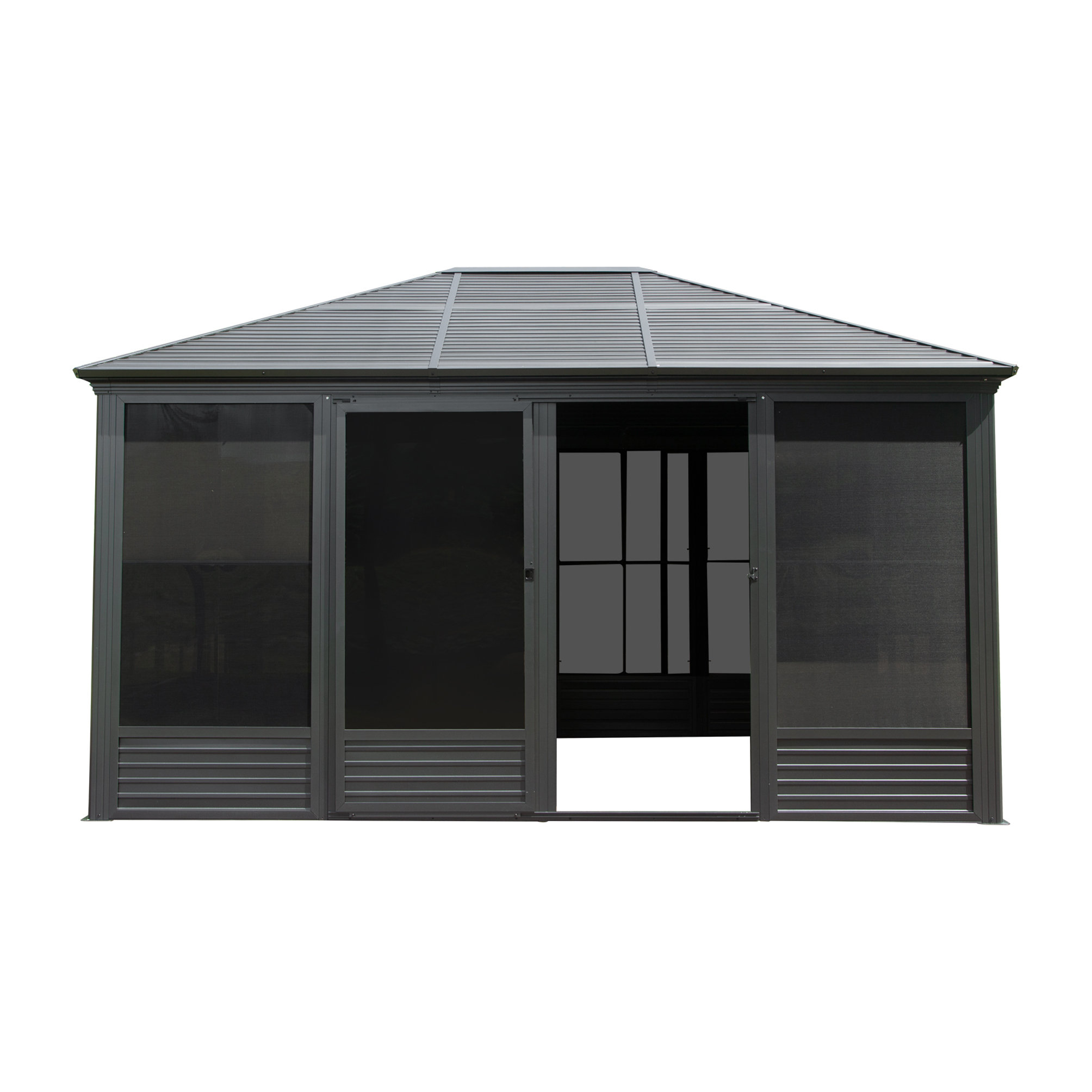 LUTINMUE Sunroom, Four Season Solarium Aluminum Hardtop Gazebo With ...