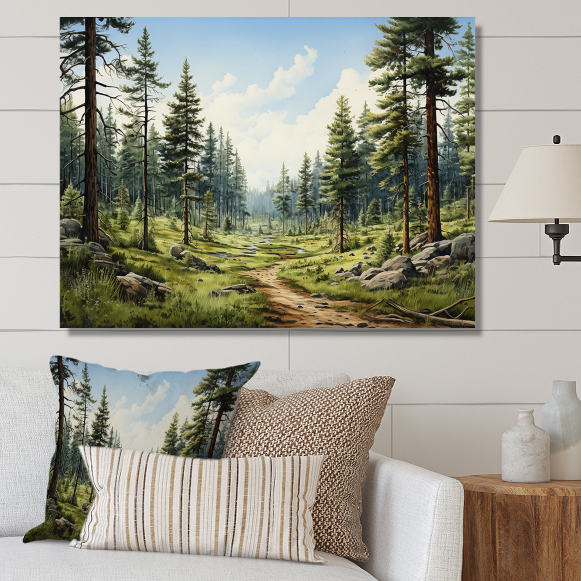 Millwood Pines Pine Tree Whispering Pines II Framed On Canvas Print ...