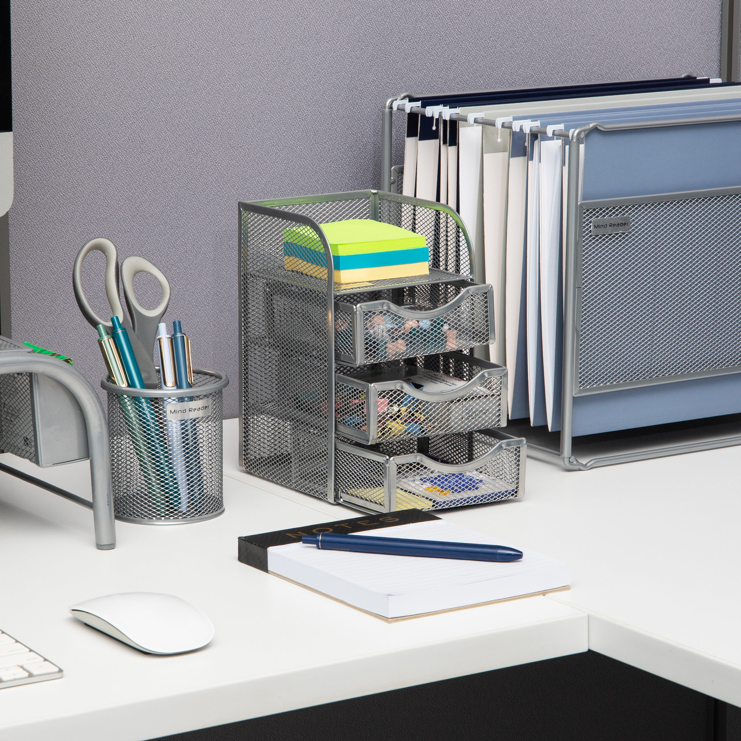 Mind Reader Desktop Accessory Storage, Paper Binder Clip Basket ...