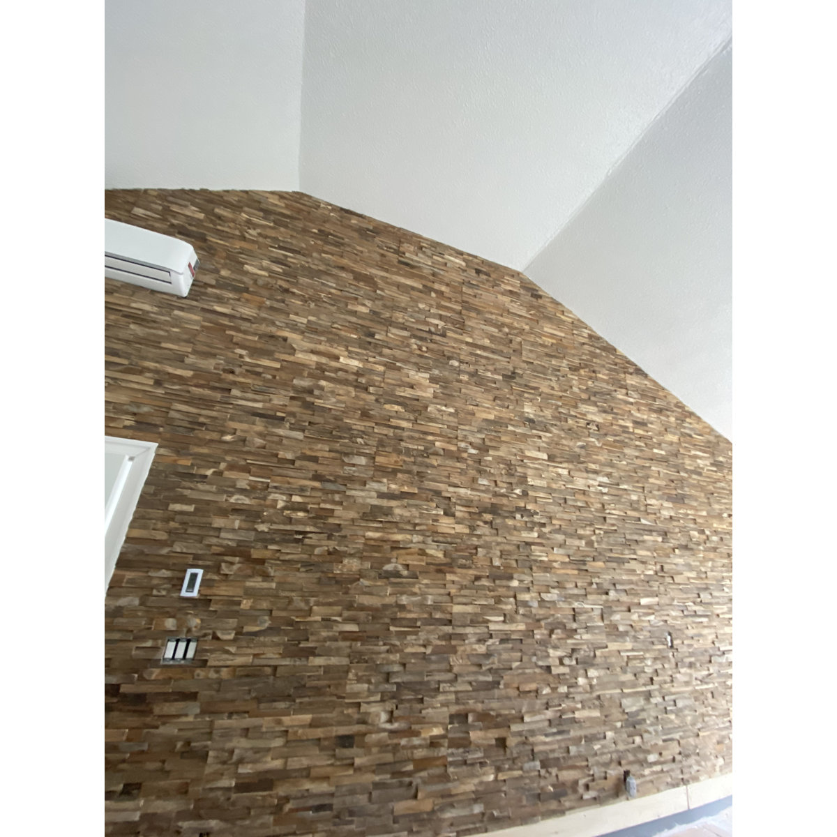 Java Creations Matrix 12" x 48" Reclaimed Engineered Wood Wall ...