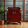 HUGESTO Large Maroon Solid Wood Hand - carved Accent Trunk | Wayfair