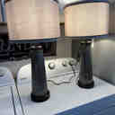 Latitude Run® Alaric 26" Strip Glass Table Lamp Set With USB Ports ...