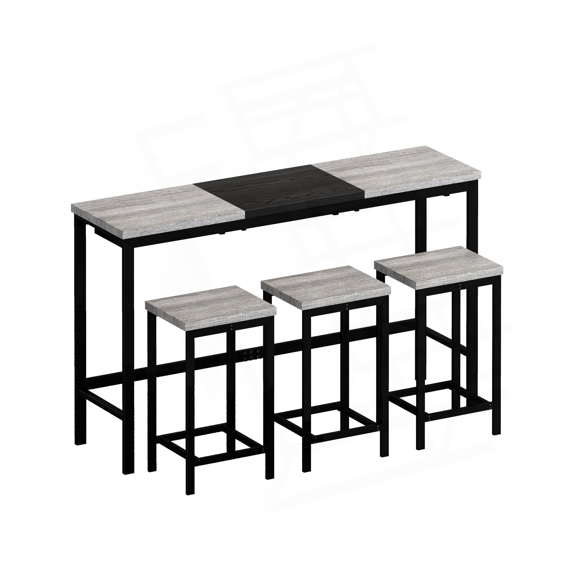 Wrought Studio™ Modern Design Kitchen Dining Table Set With Hanging ...