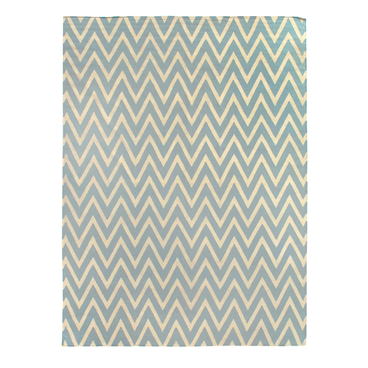 Exquisite Rugs Flatweave Wool Chevron Area Rug | Perigold