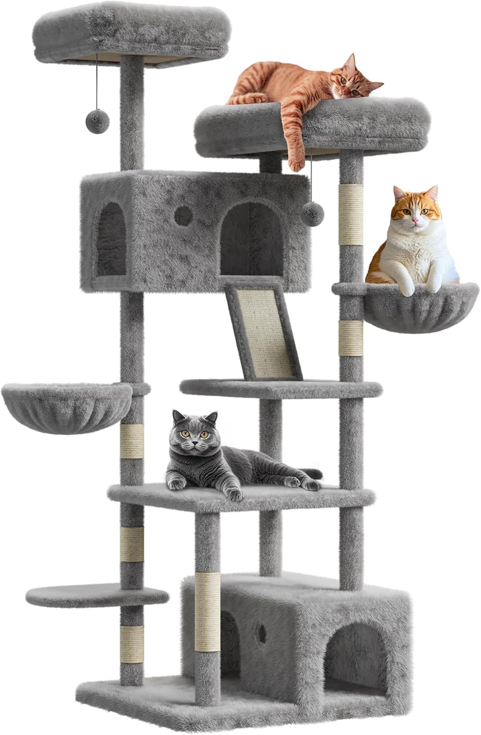 Tucker Murphy Pet™ 66inch Multi-Level Cat Tree Tower for Multiple Cats ...