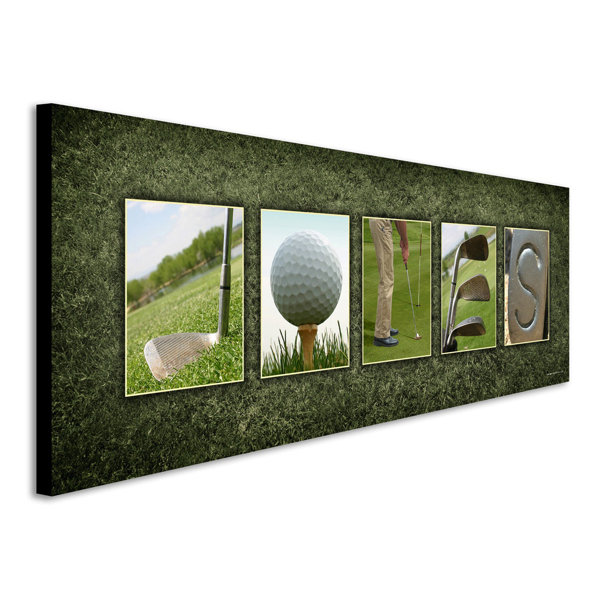 Ebern Designs Personalized Golf Name Art - Customized gift for golfers ...
