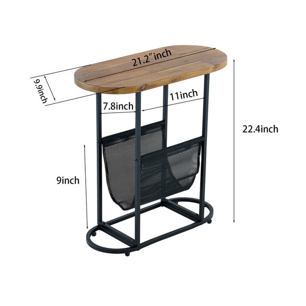 17 Stories Oval Small Side Tables Living Room Small Space With ...