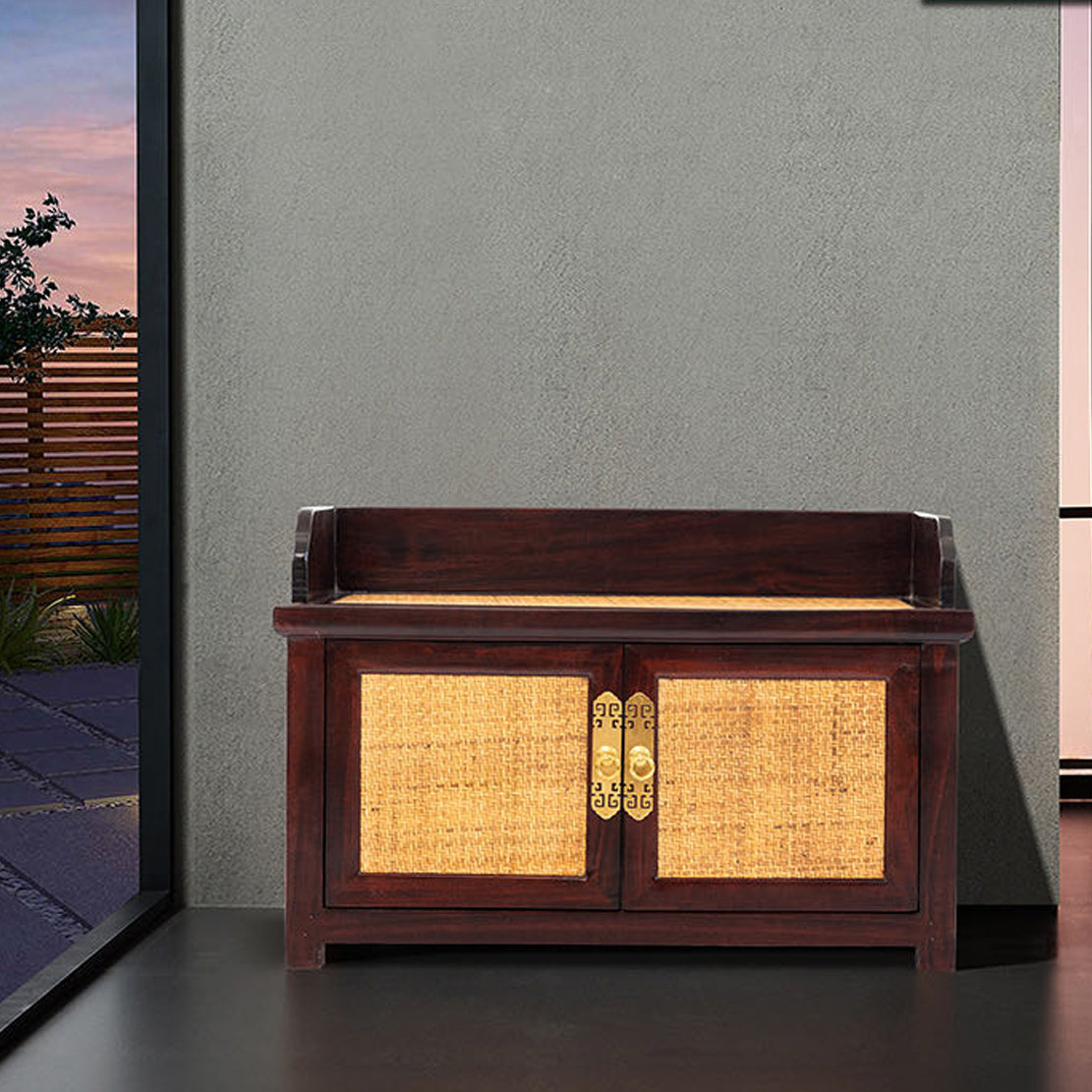 DICIXA Solid Wood American Style Shoe Changing Stool 6 Pair Shoe ...