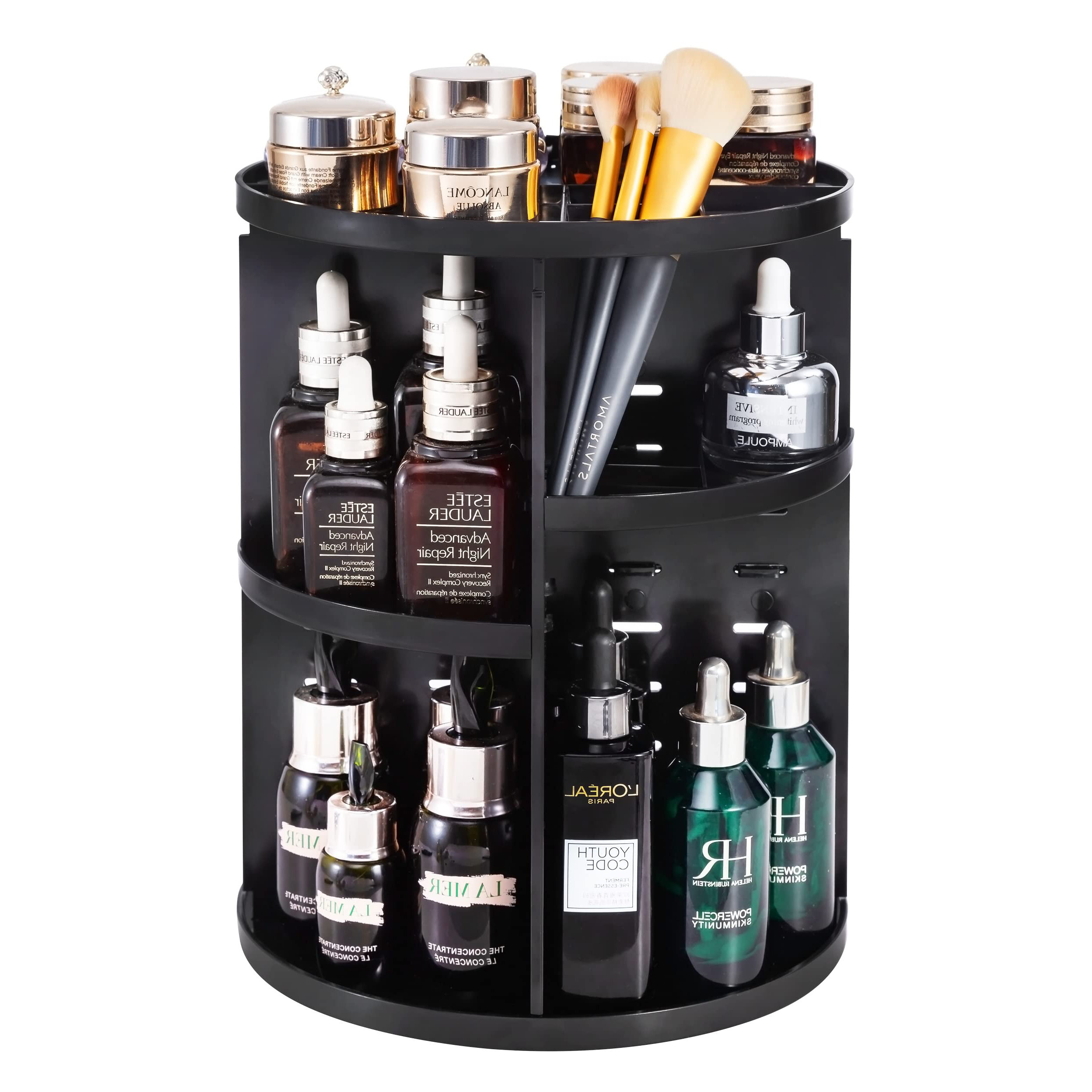 Rebrilliant 360 Rotating Makeup Organizer,DIY Adjustable Spinning ...