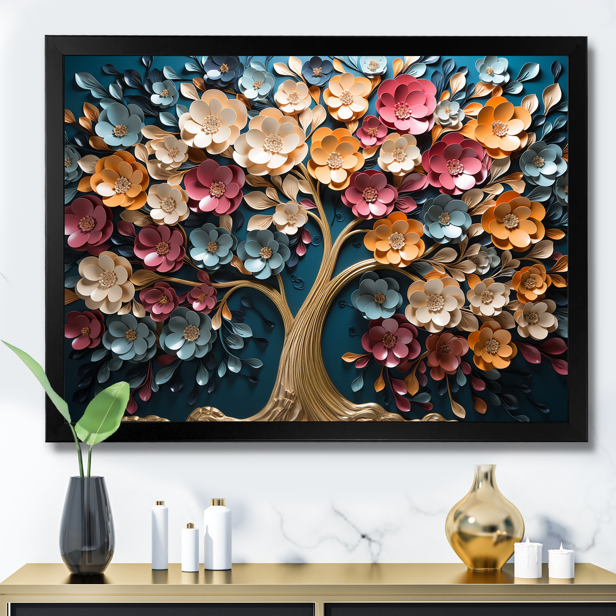 Lark Manor™ Colorful Golden Orchid Tree Garden Of Branches V - Tree ...
