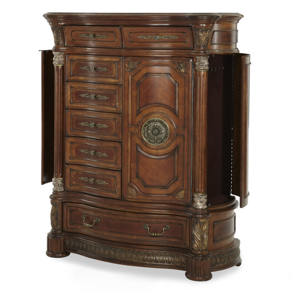 Michael Amini Villa Valencia 8 Drawer Gentleman's Chest & Reviews | Wayfair