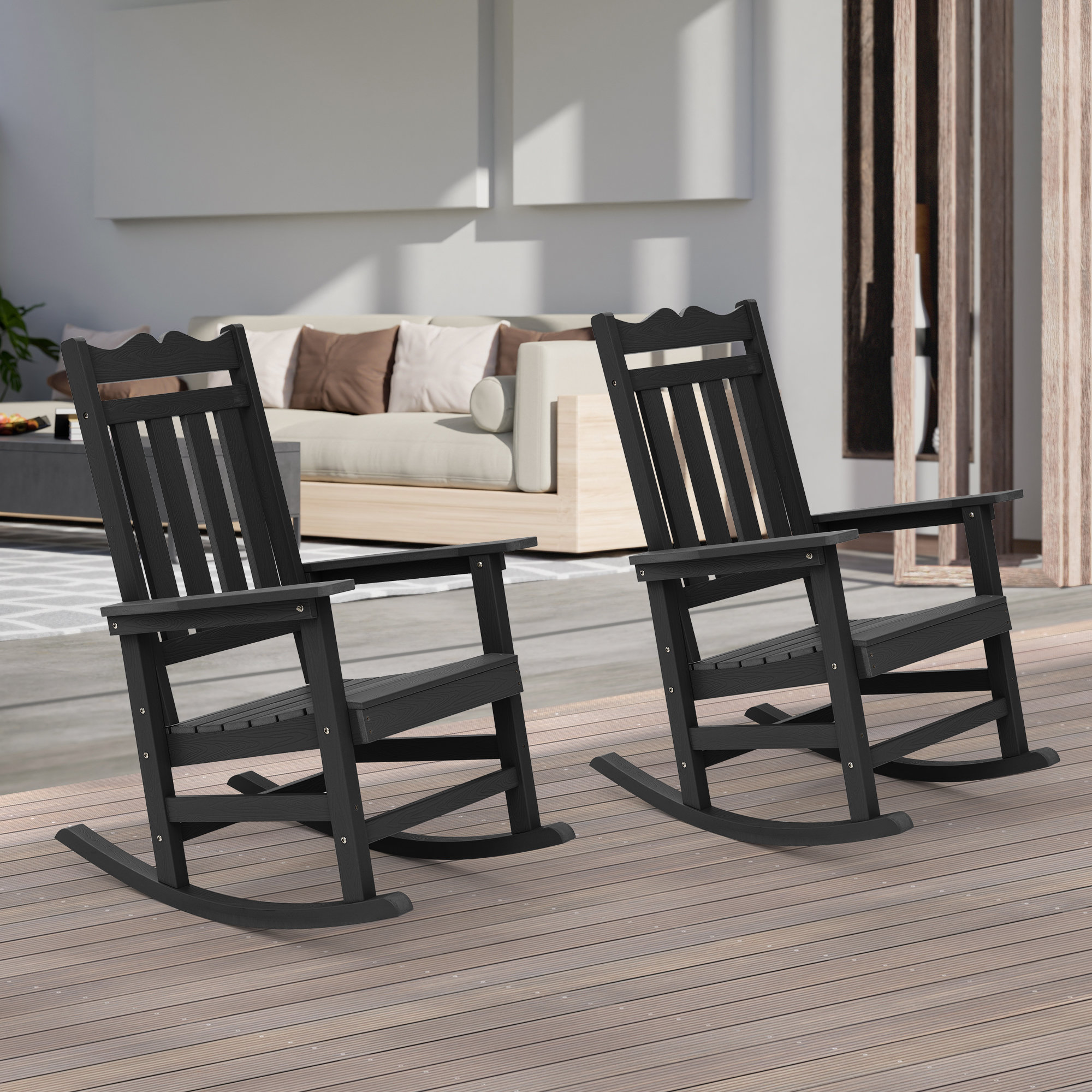 Wildon Home® Liebwin Plastic Rocking Adirondack Chair & Reviews ...