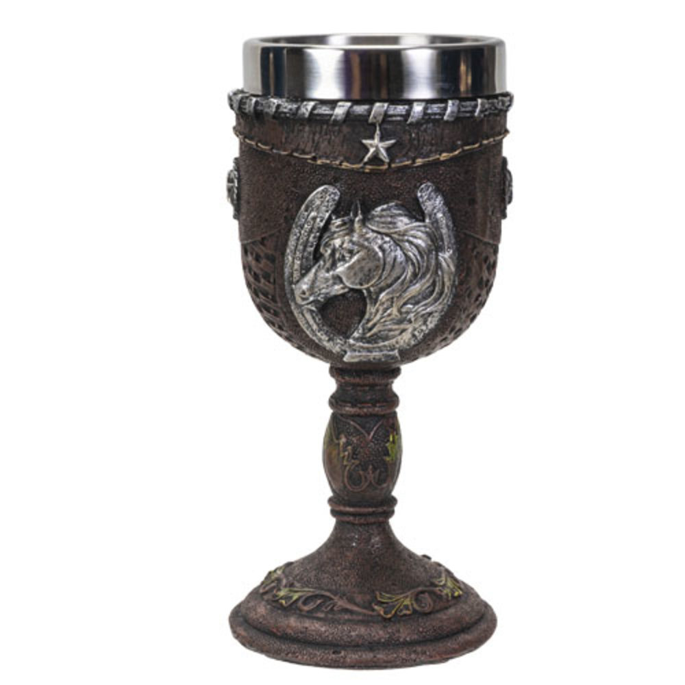 Union Rustic Western Themed Horse 7 oz. Stainless Steel Goblet | Wayfair