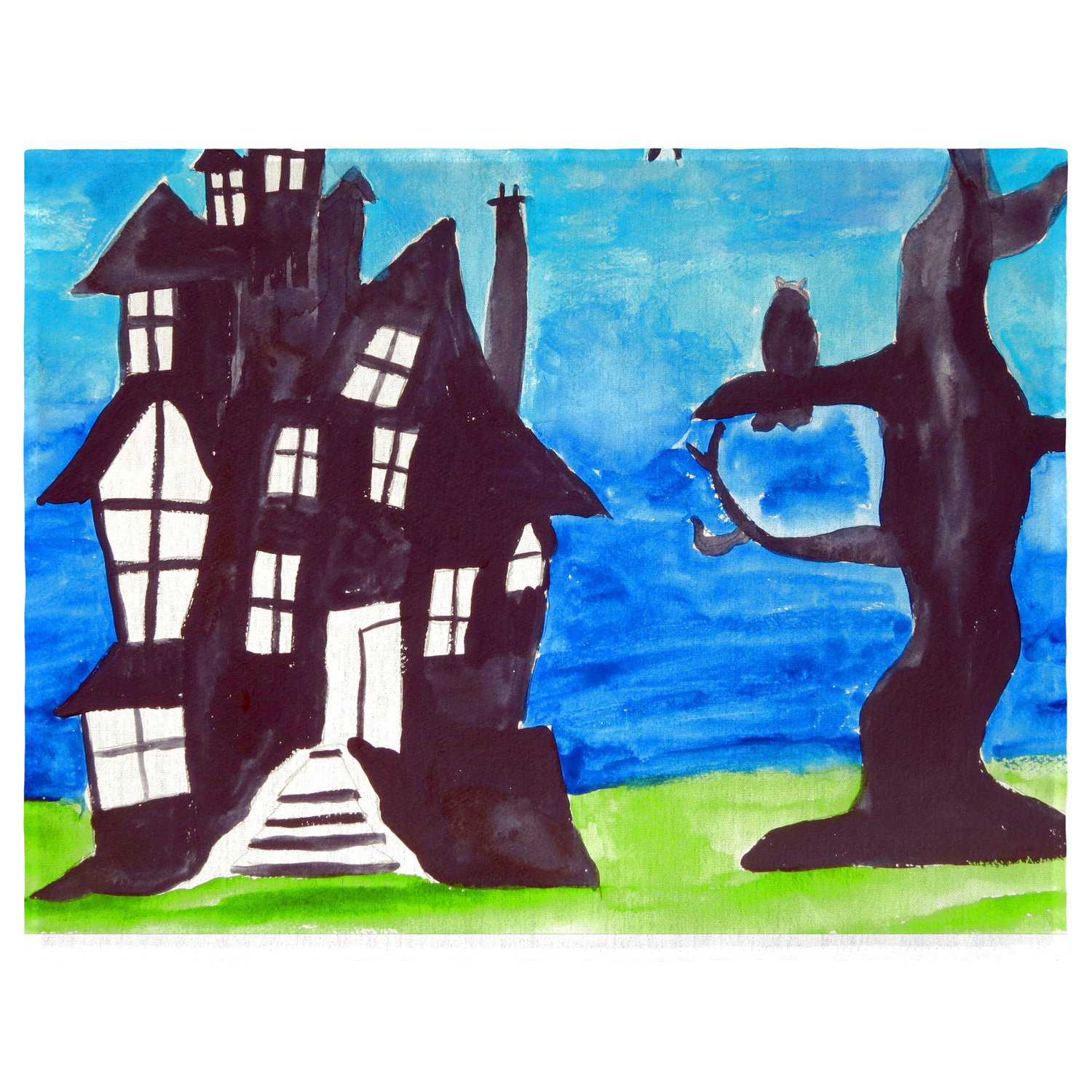 The Holiday Aisle® Lisa Haunted House 18" Placemat | Wayfair