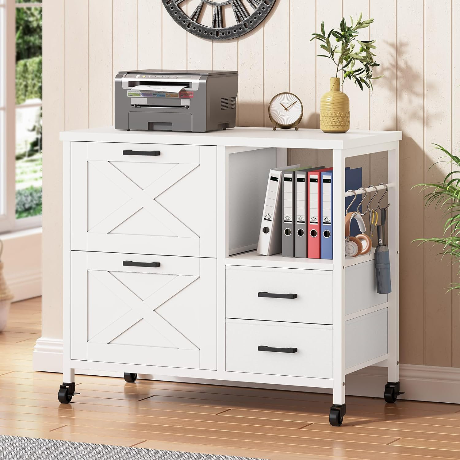 17 Stories 4 Drawers File Cabinet, Filing Cabinet For Home Office Fits ...