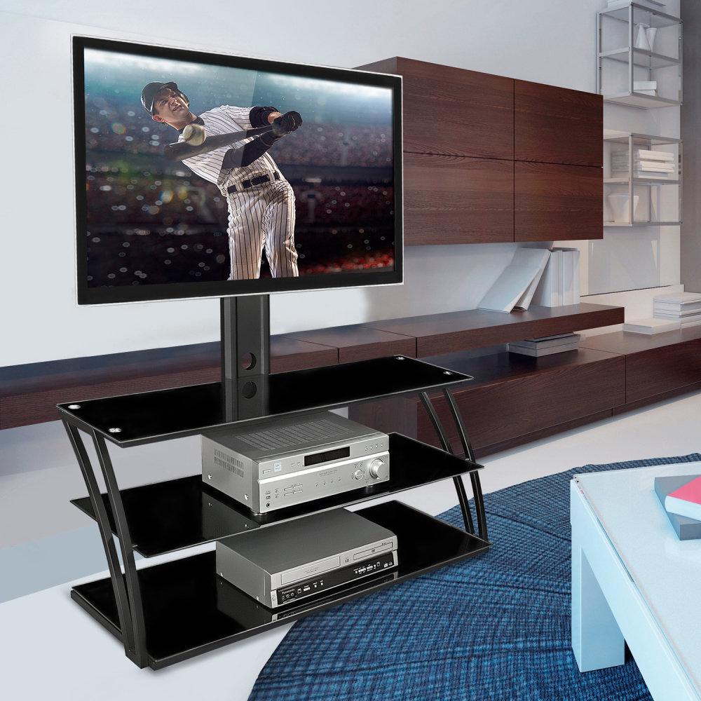 Mount-It! TV Stand with Mount and Storage Shelves | Entertainment ...