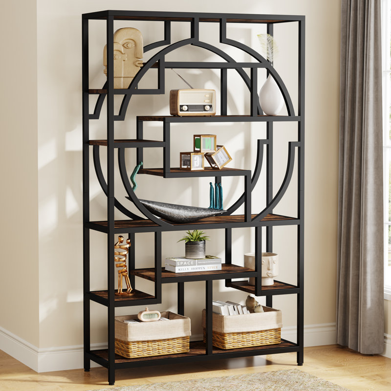 17 Stories Reydan Geometric Bookcase | Wayfair
