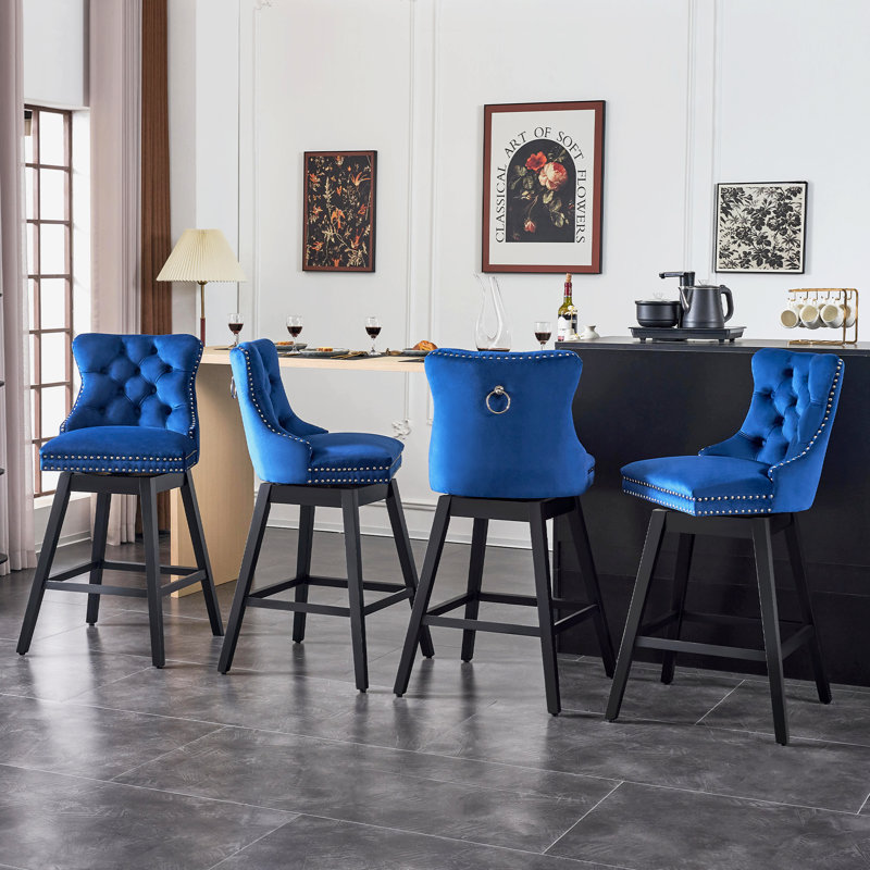 McCoyHall Swivel Stool Set of 4 & Reviews | Wayfair