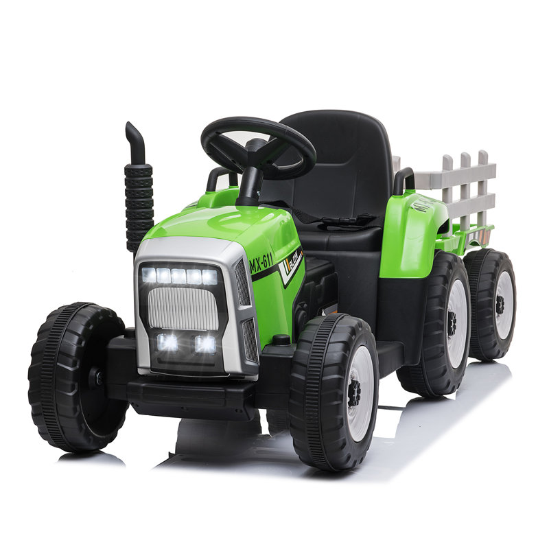 Costway 12 Volt 1 Seater Tractor / Construction Battery Powered Ride On ...
