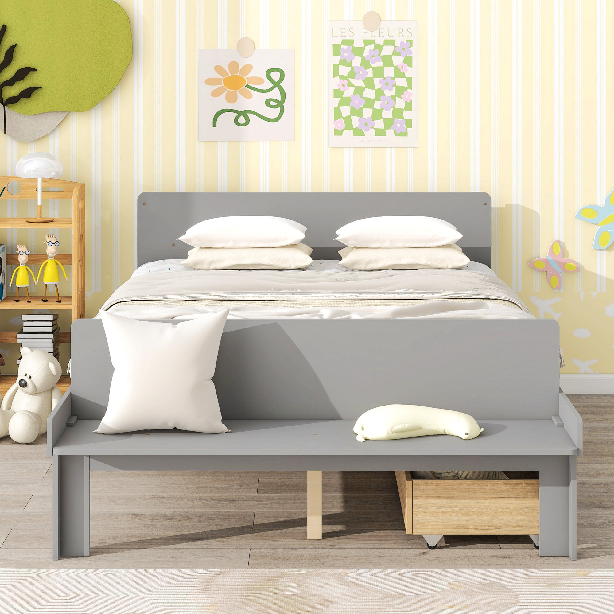 Lark Manor™ Full Bed With Footboard Bench | Wayfair