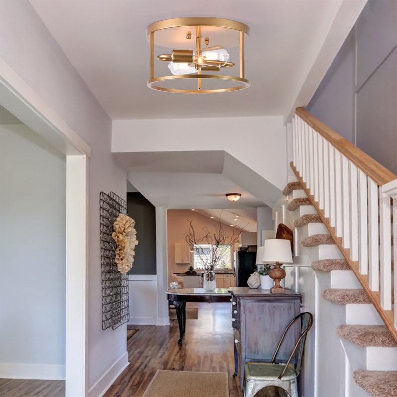 YINXIER 2-Light Farmhouse Flush Mount Ceiling Light | Wayfair