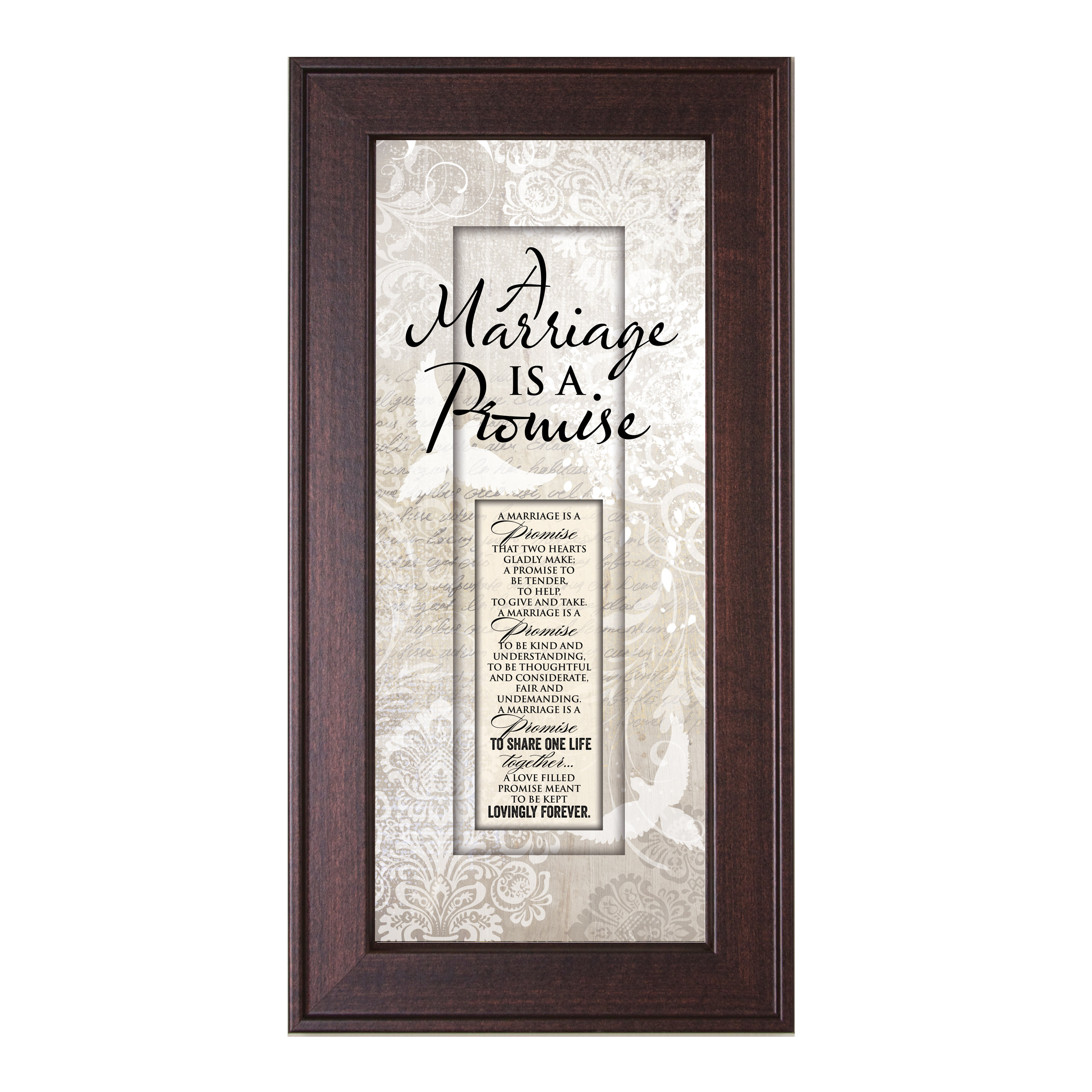 The James Lawrence Company Marriage Promise Framed Graphic Art ...