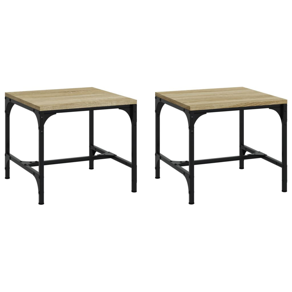 Williston Forge Side Table Set Of 2 Engineered Wood, Steel Small | Wayfair