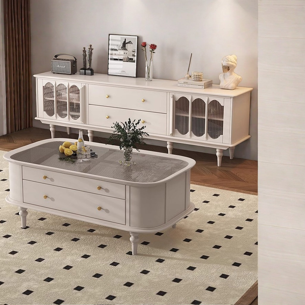 moonlight design Vintage style coffee table TV stand combination | Wayfair