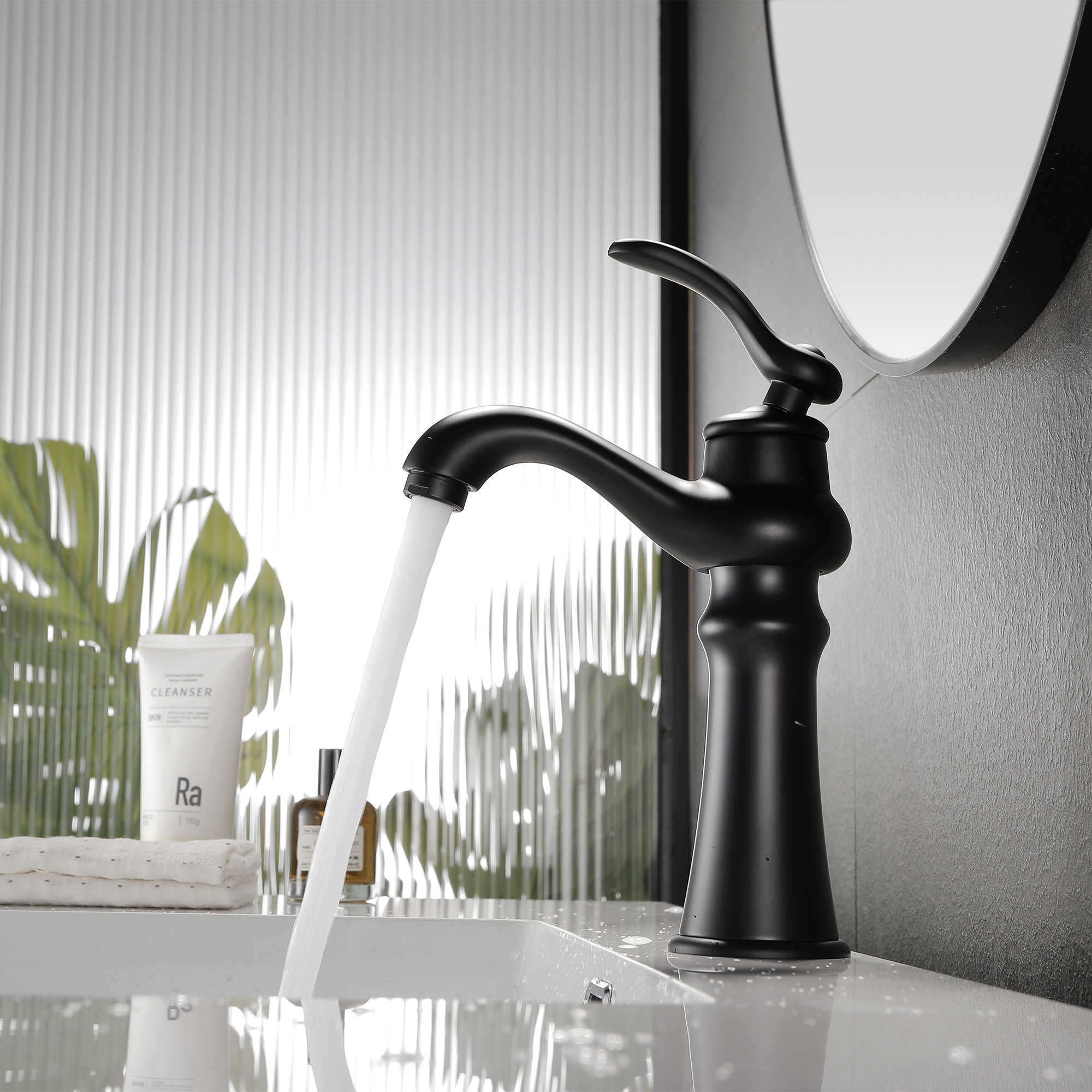 Aqua Gallery 8"H Solid Brass Single Hole Single Handle Bathroom Sink ...