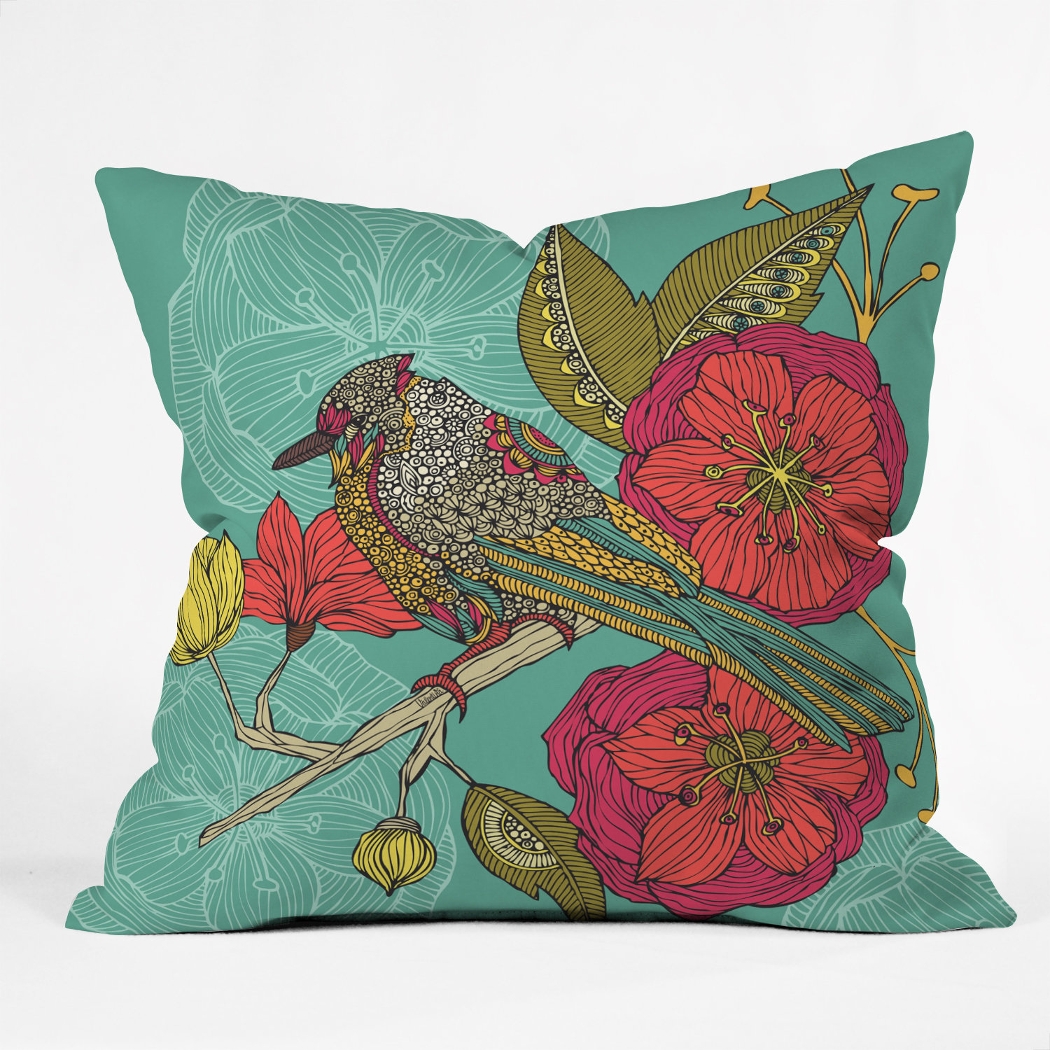 Deny Designs Contented Constance Throw Pillow & Reviews | Wayfair