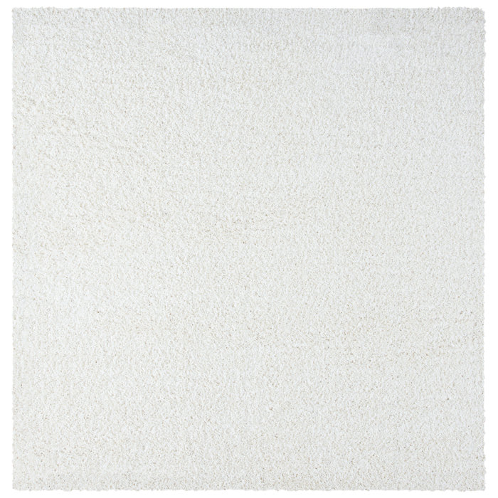 Brayden Studio Warwickshire Solid Colour Hand Woven Hand Hooked Cream ...