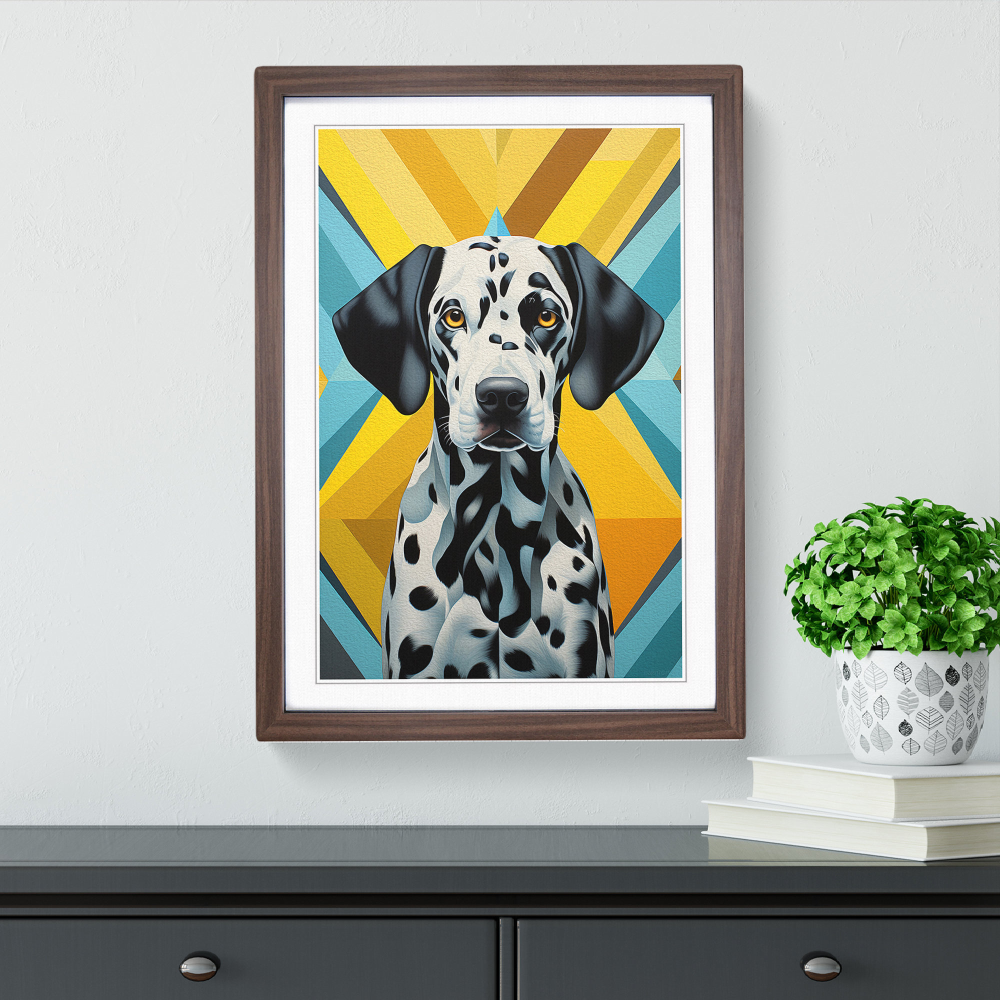 Marlow Home Co. Dalmation Geometric - Print | Wayfair.co.uk