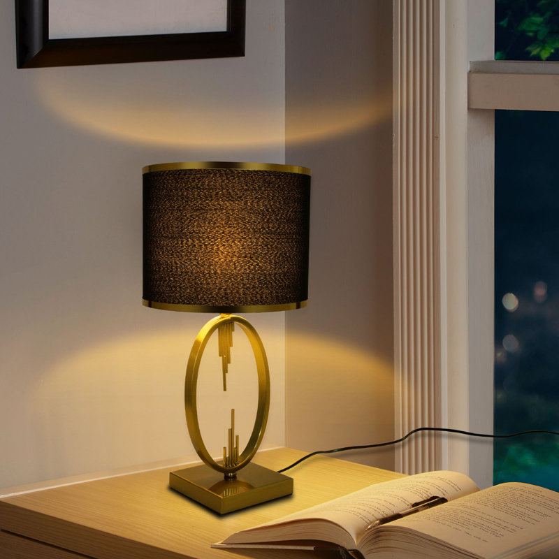 Mercer41 Modern Square Table Lamp Desk Reading Light | Wayfair