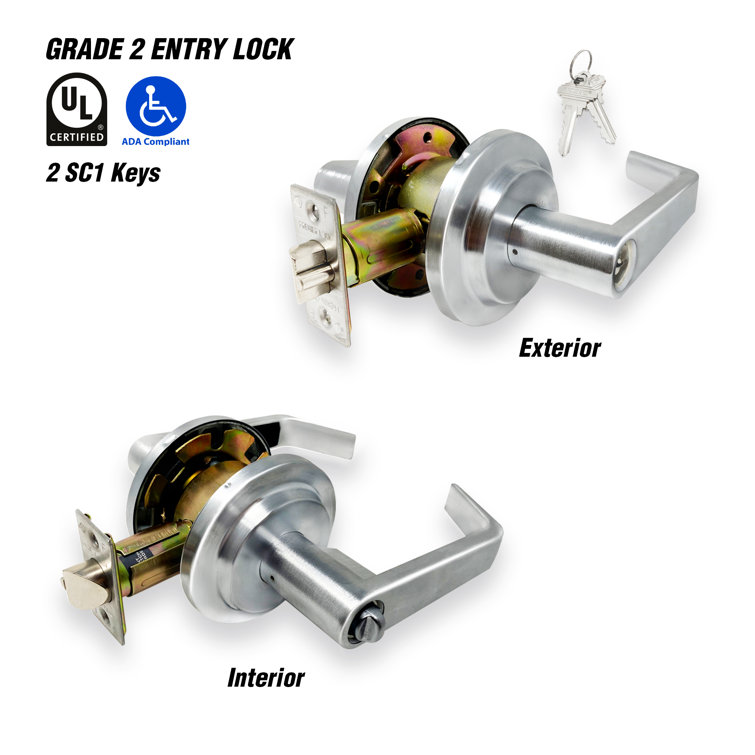 Premier Lock Heavy-Duty Keyed Entry Door Lever | Wayfair