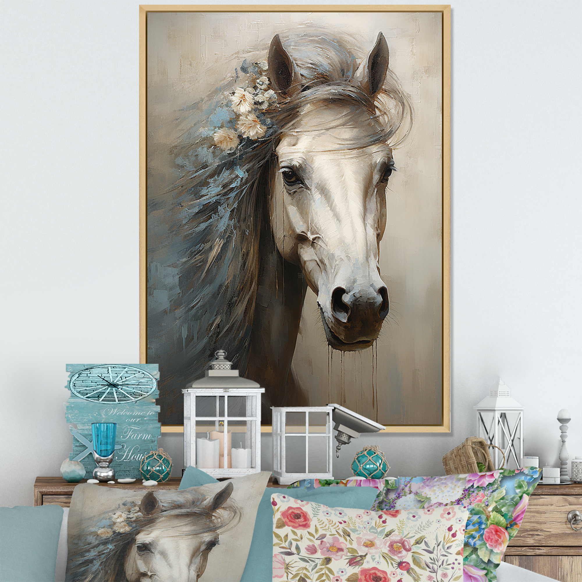 Union Rustic Minimalism Unicorns II On Canvas Print | Wayfair